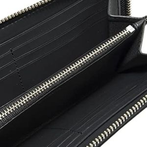 Coach | Bags | Coach Star Studded Black Pebble Leather Wallet Nwt ...